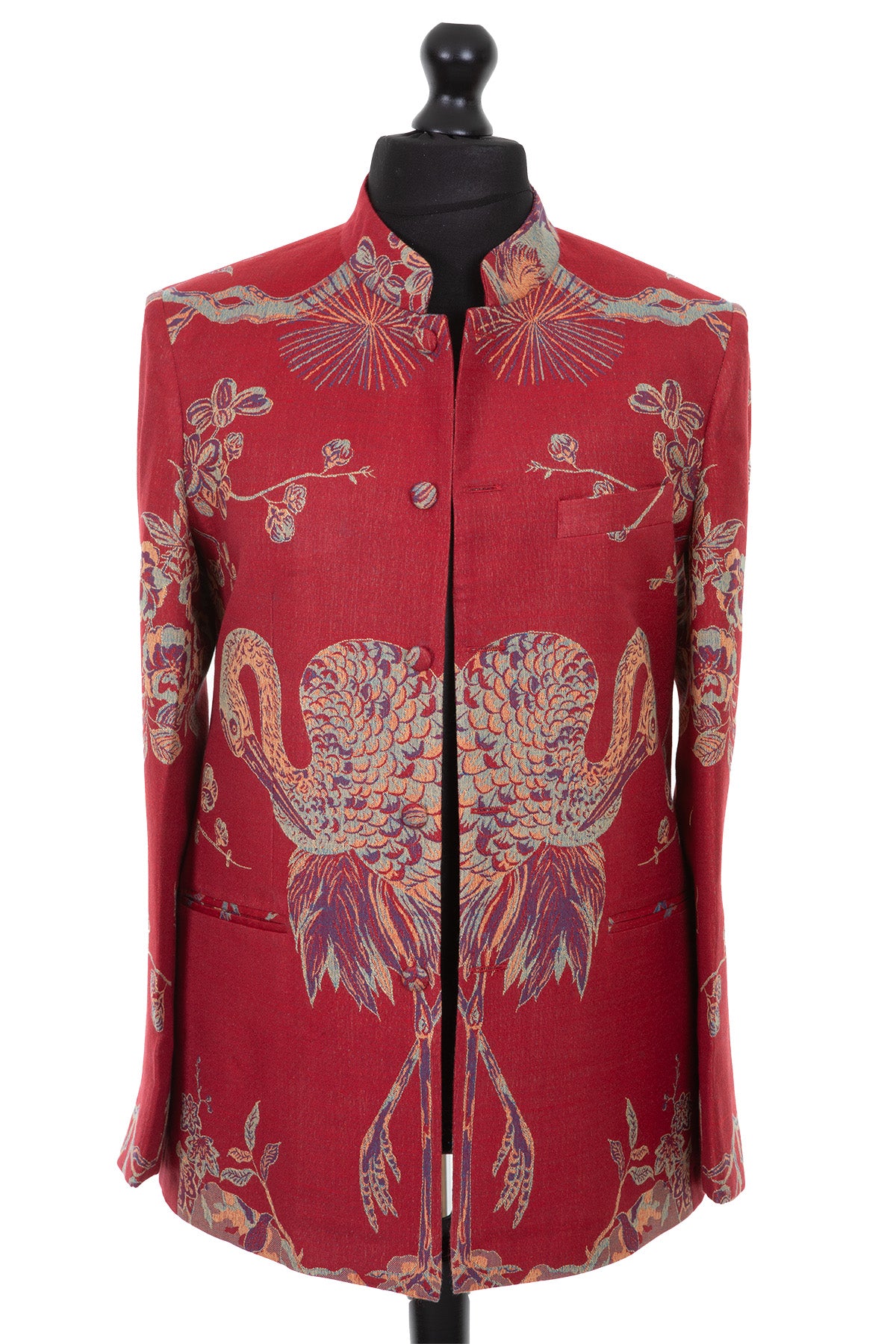 Mens Nehru Jacket in Venetian Red – Shibumi