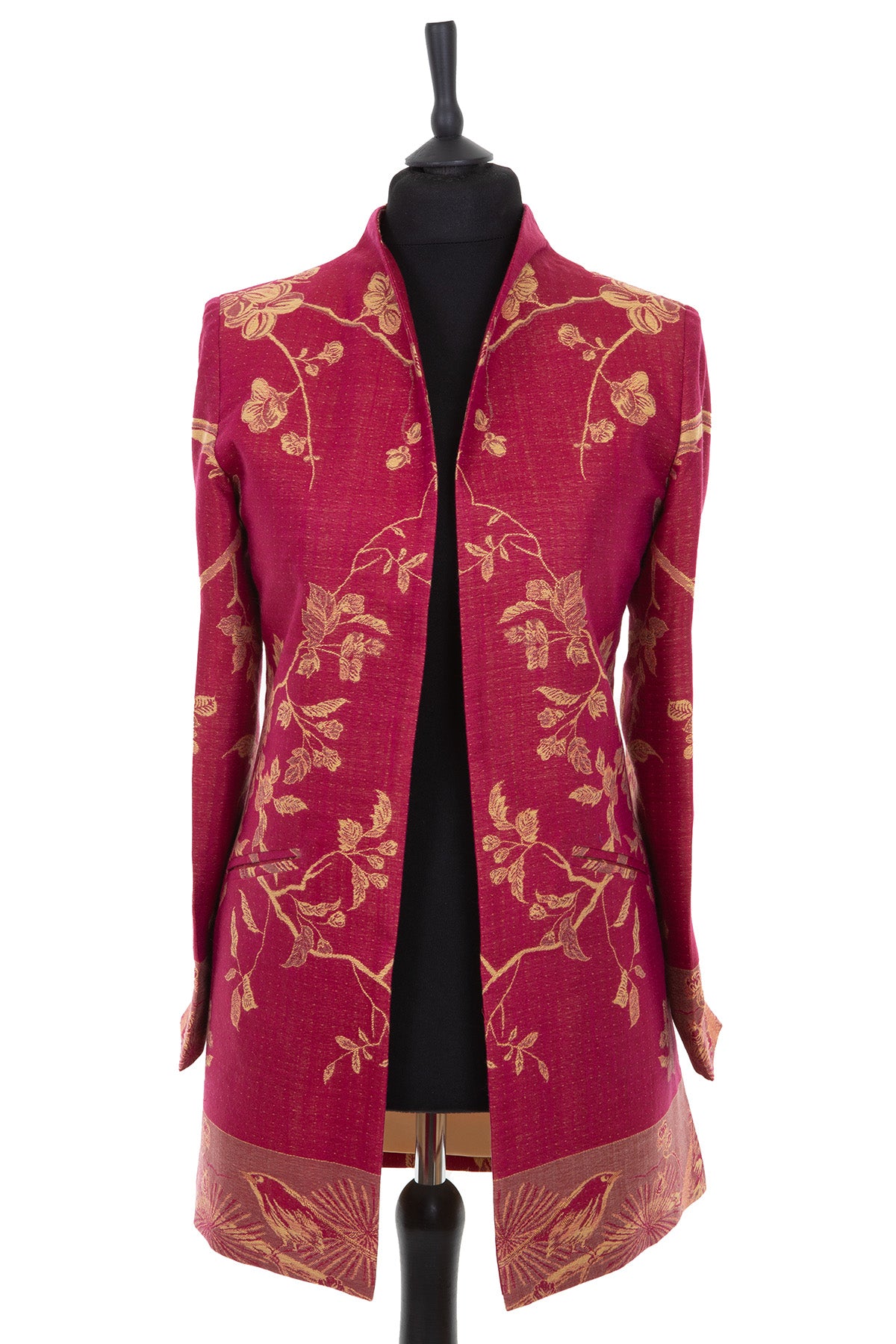 Shibumi Cashmere Jacket - Bhumi Jacket in Deep Raspberry