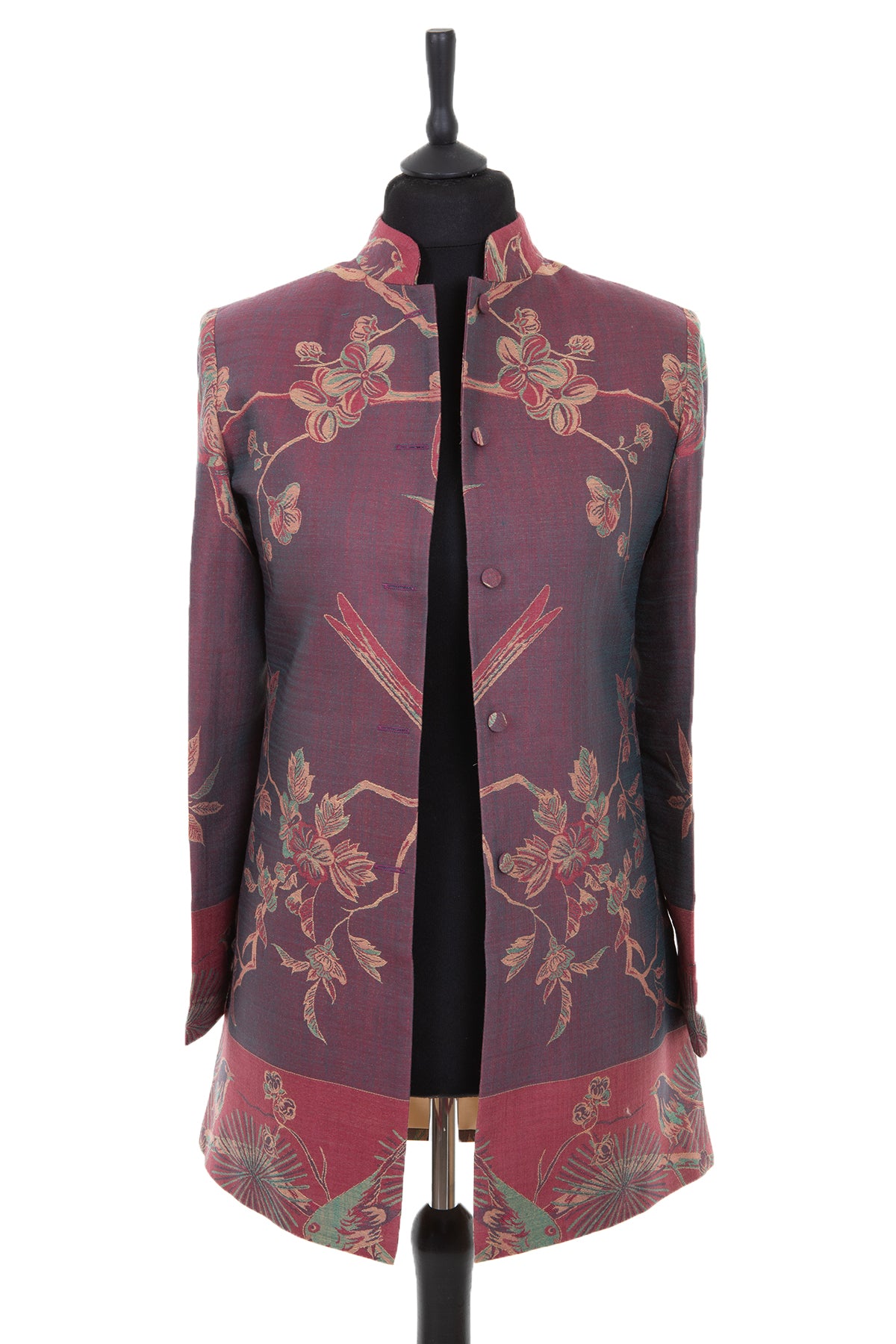 Long Nehru Jacket in Opalesque – Shibumi