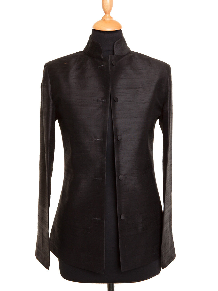 Short Nehru Jacket in Liquorice – Shibumi