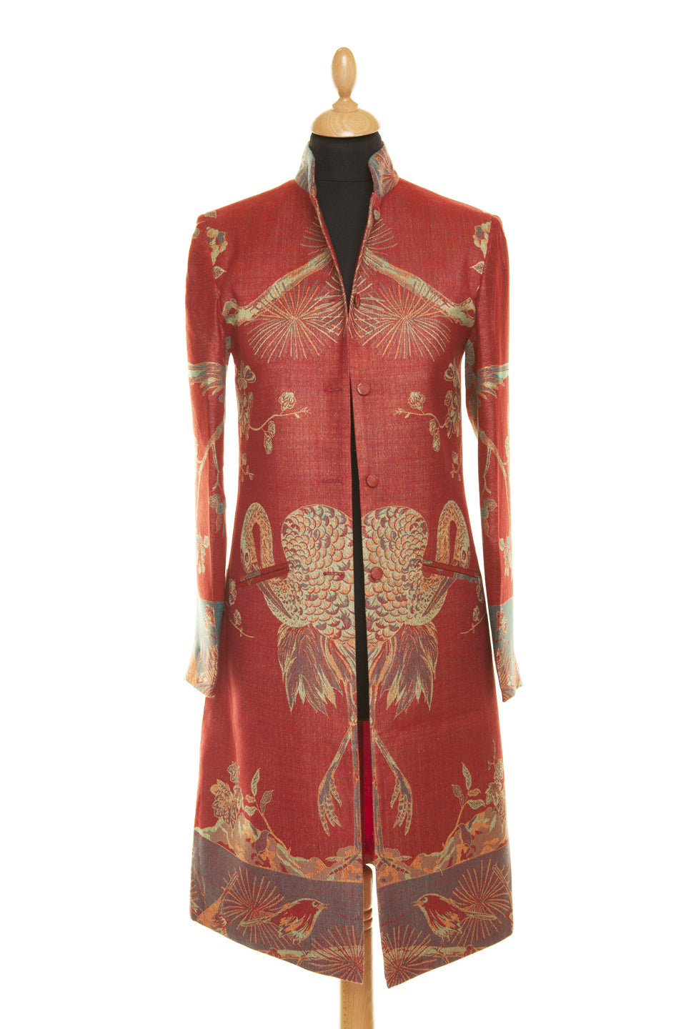 Nehru Coat in Venetian Red – Shibumi