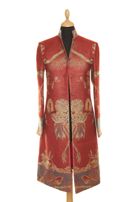 Nehru Coat in Venetian Red – Shibumi