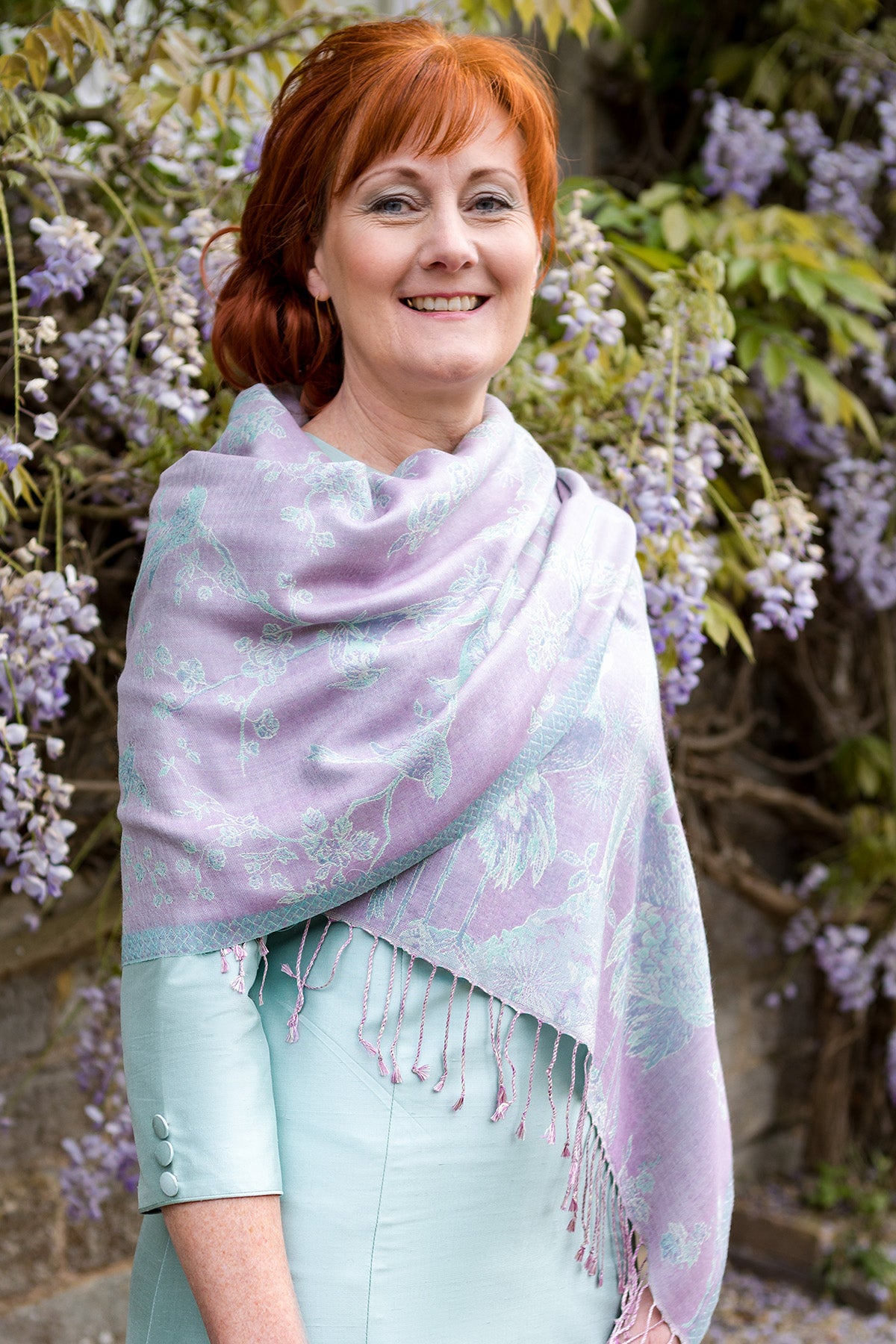 Shawl in Lilac - Women's Wedding Shawls – Shibumi